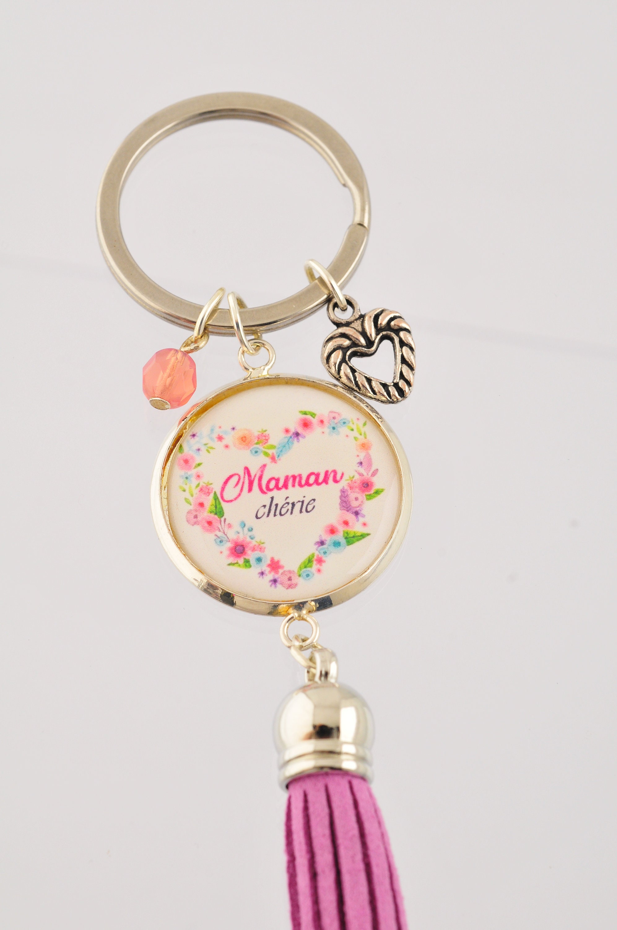 10 MAMAN Models/keyrings With Pompom, Pearl and Charm - Etsy UK
