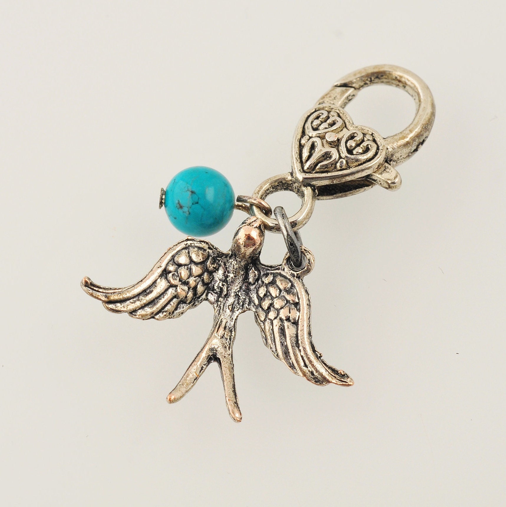 7 Colors SAC JEWELRY, Swallow Key Ring and Natural Stone - Etsy