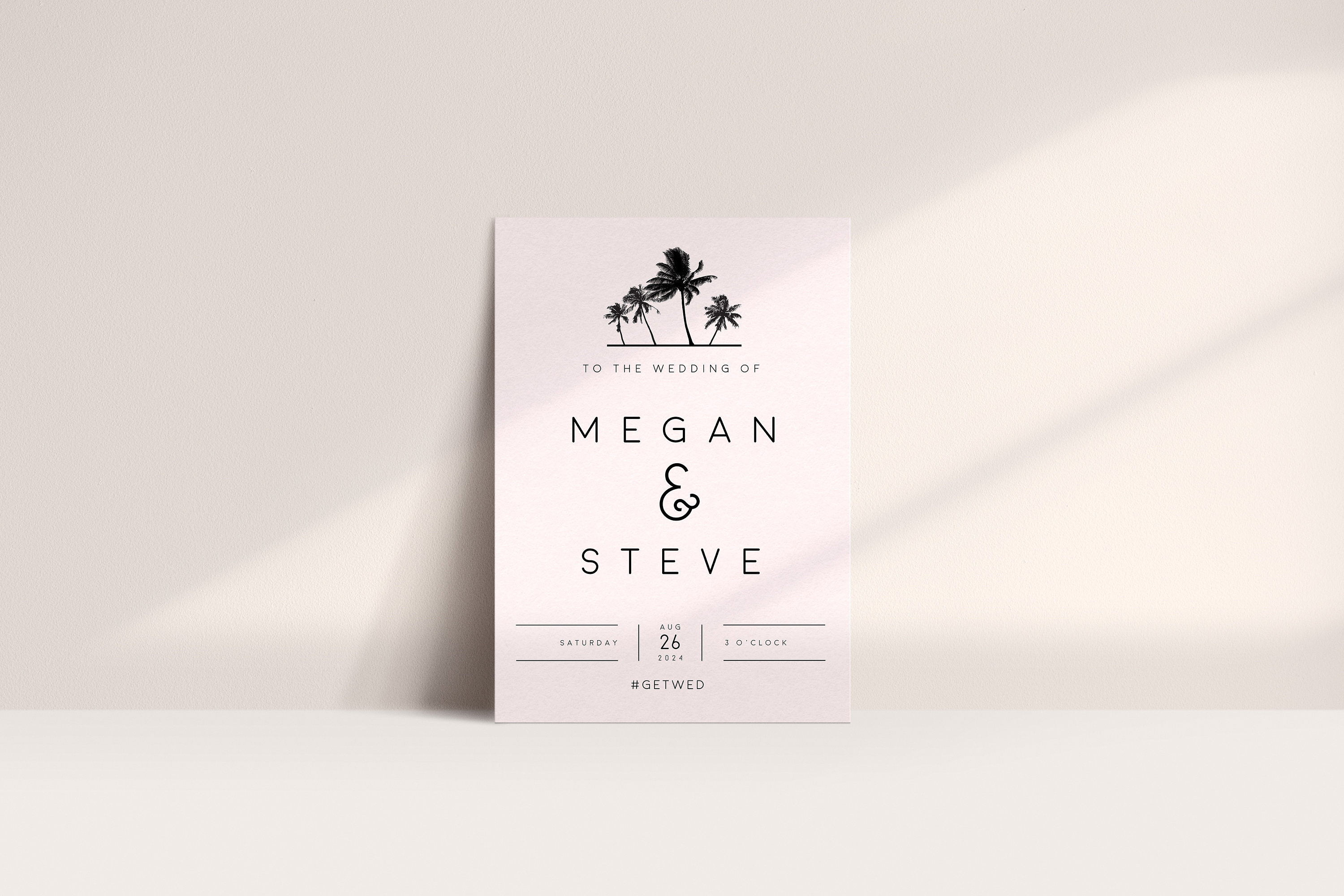 Vera - Monogram Wedding Welcome Sign, Simple Elegant Printable Invite ...