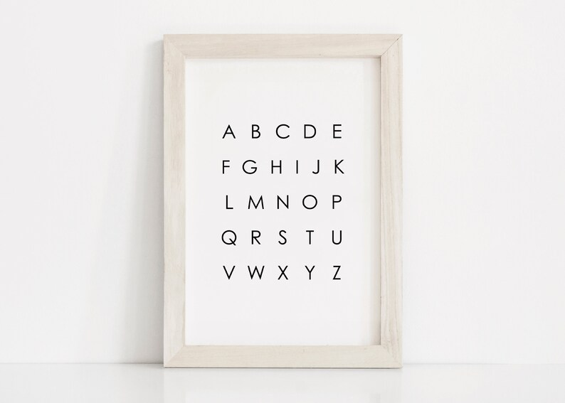 Alphabet Printable, ABC Poster, Alphabet Wall Art, ABC Wall Art, ABC ...