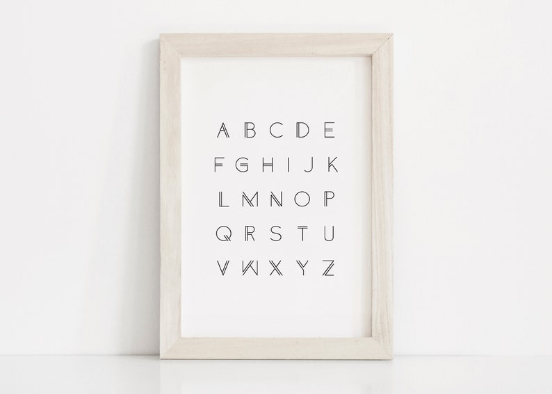 Modern Alphabet Printable, ABC Poster, Alphabet Wall Art, ABC Wall Art ...