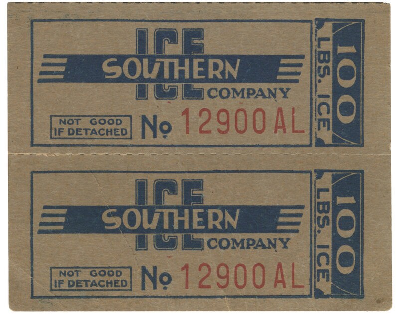 Vintage Paper Printable Digital Download Dry Goods and Ice Ticket - Etsy