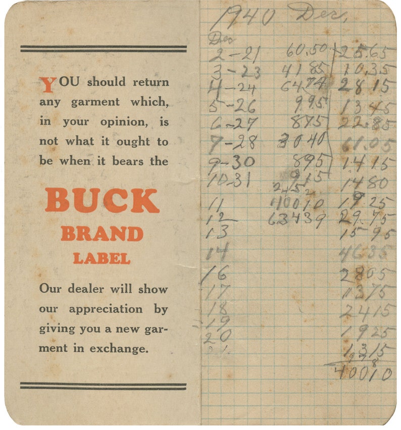 Vintage Paper Printable Digital Download Buck Work and Graph - Etsy