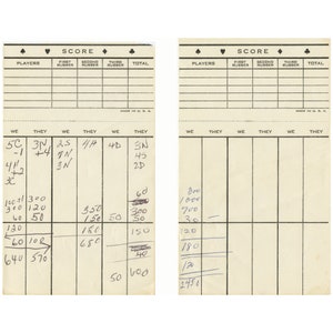 Vintage Paper Printable Digital Download Contract Bridge Score Pad and ...