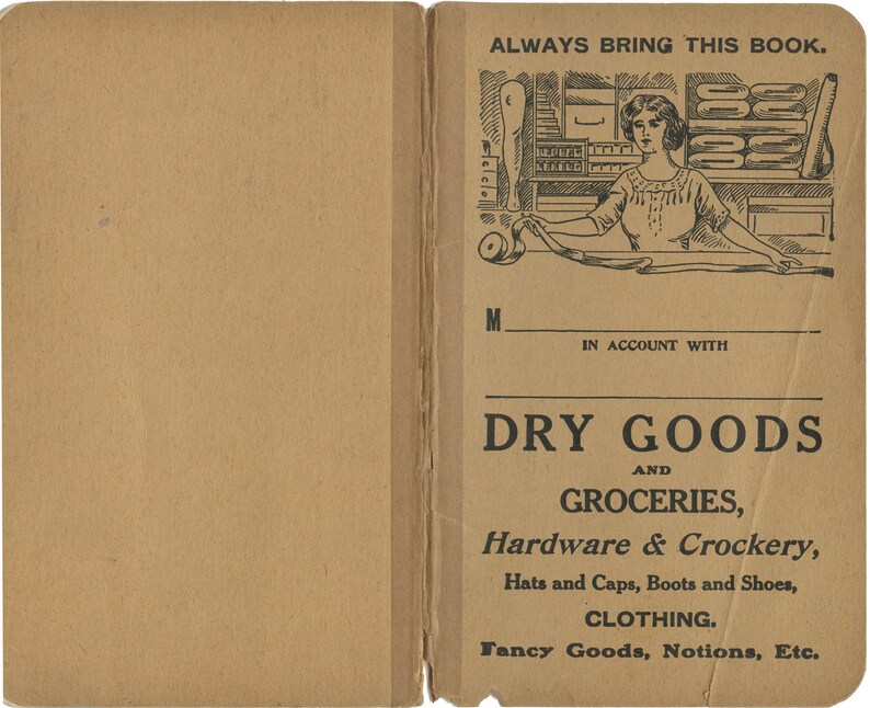 Vintage Paper Printable Digital Download Dry Goods and Ice Ticket - Etsy