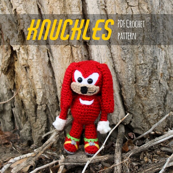 Knuckles Sonic the Hedgehog Crochet - Etsy