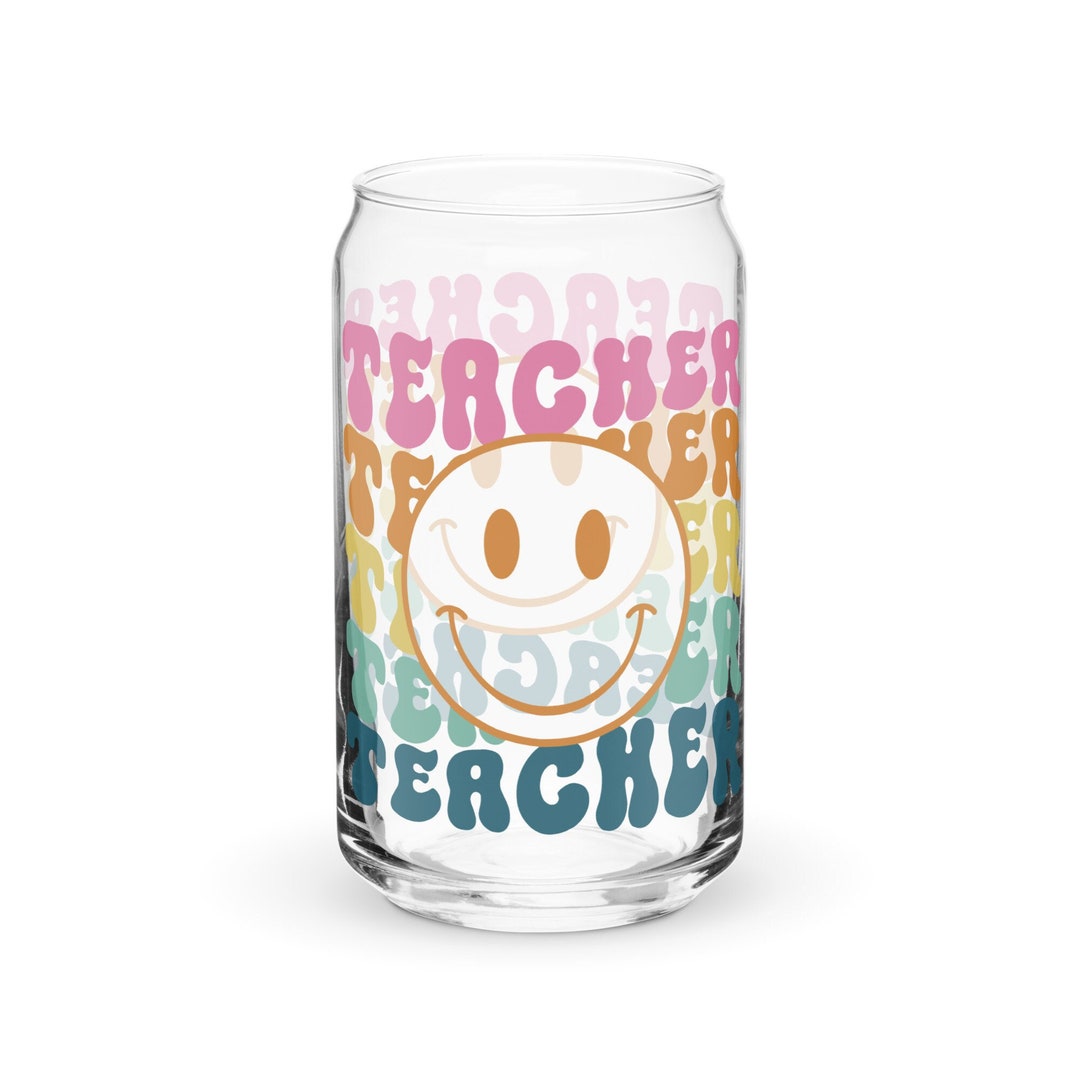 Teacher, Retro, Groovy, Rainbow, Smiley Face, Teacher Cup, Smile ...