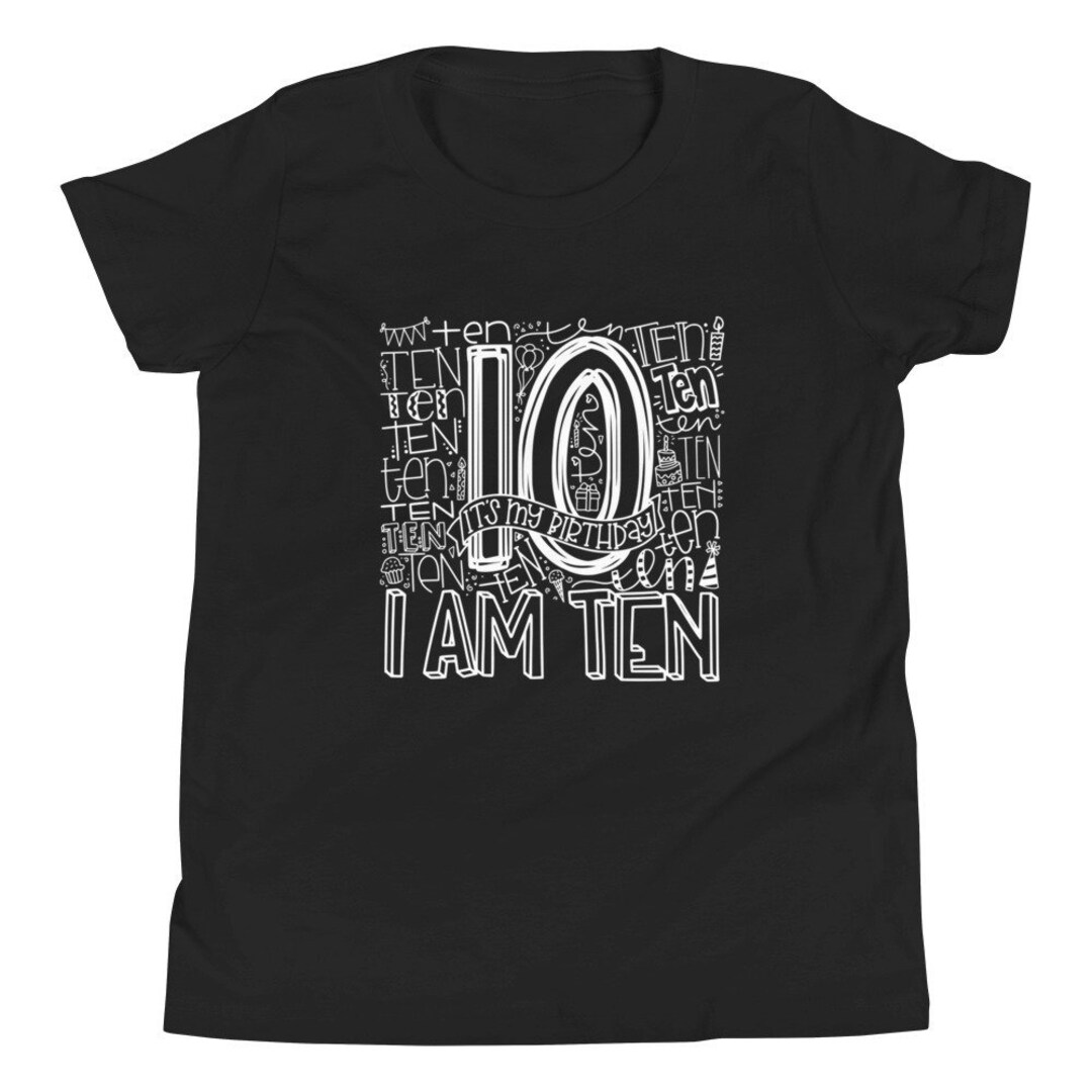 10th Birthday Shirt, Tenth Birthday Shirt, Tenth Birthday, 10th ...