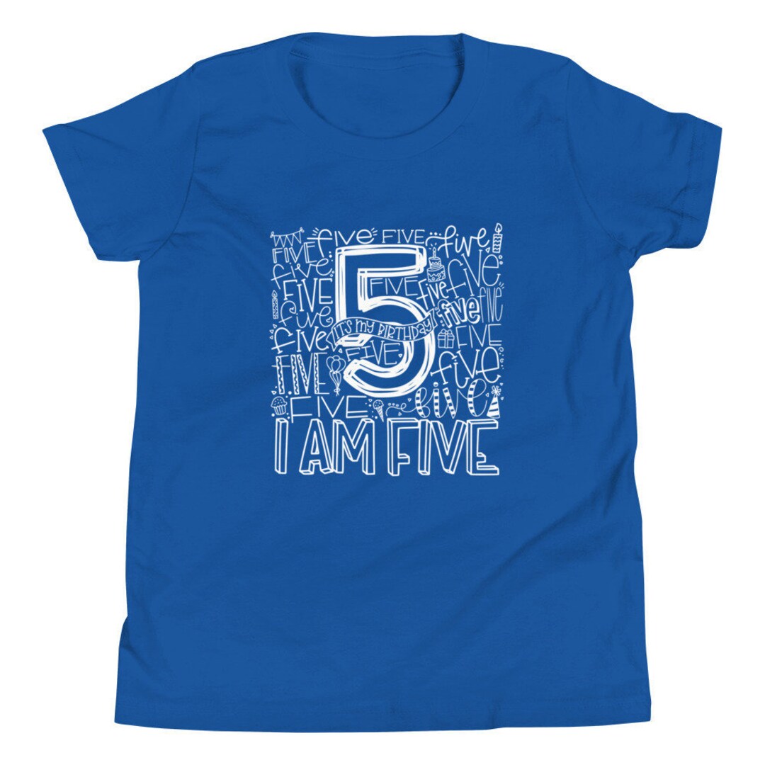 5th Birthday Shirt, Fifth Birthday Shirt, Fifth Birthday, 5th Birthday ...