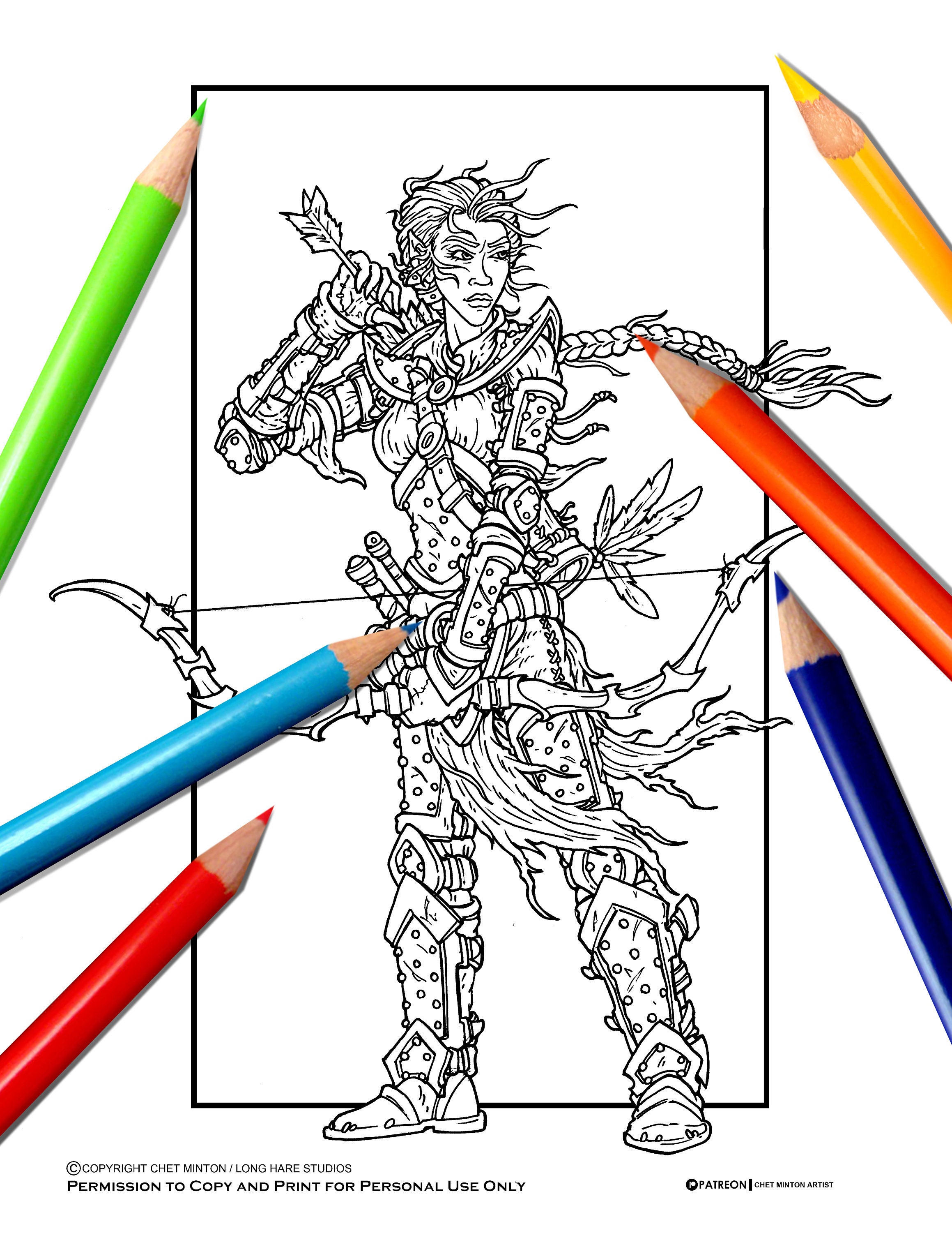 Elven Archer Drawing
