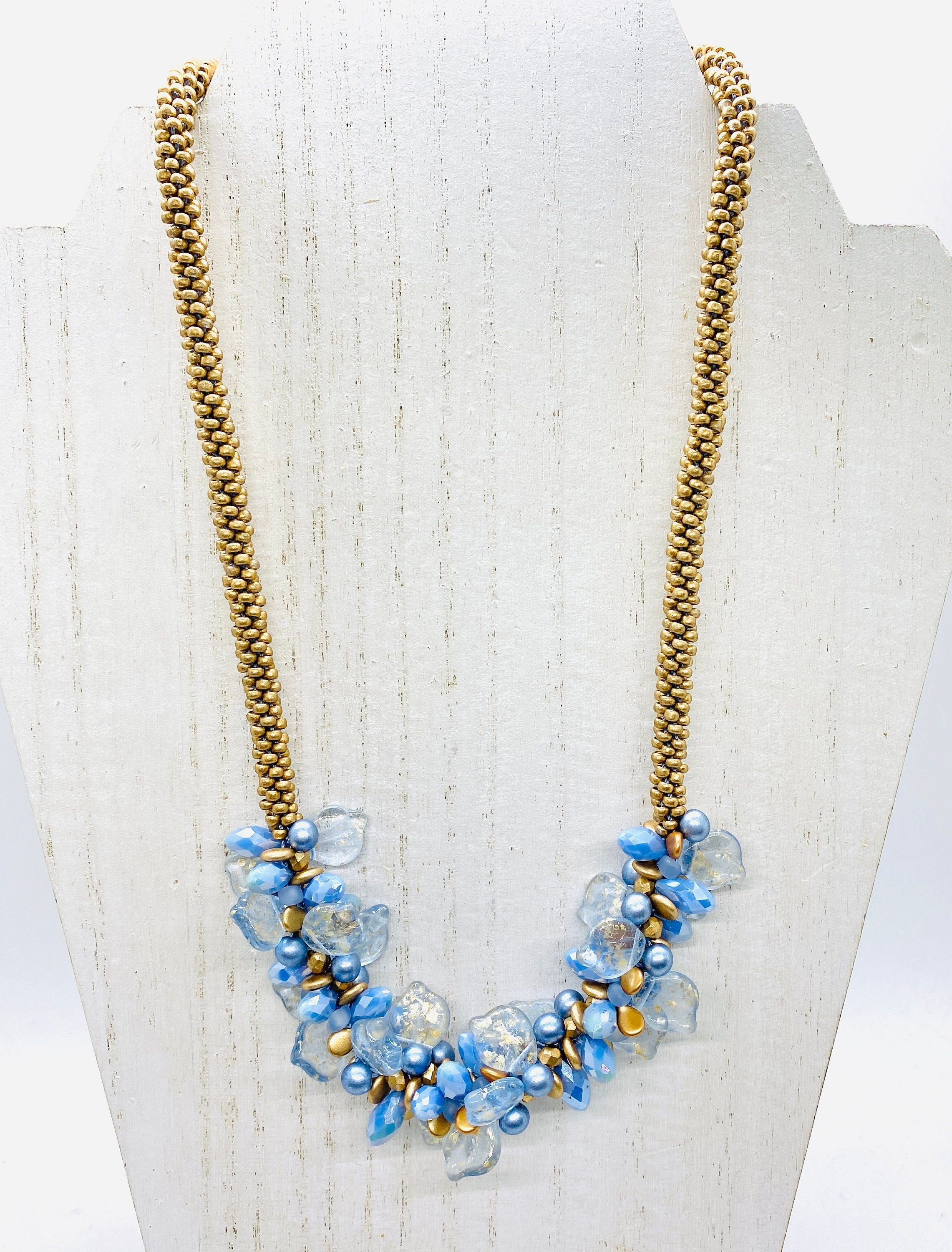 Airy Blue Kumihimo Necklace Kit and Tutorial - Etsy