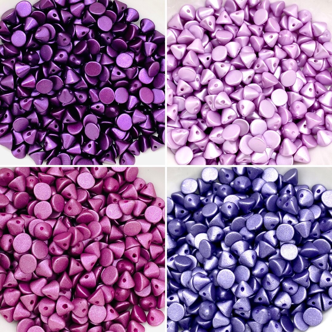 4mm Button Beads 100pcs Czech Glass Cone Shape Top Drilled Available in ...