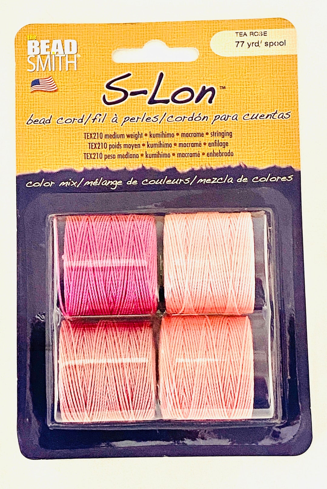 SLON also Known as CLON or BLON Tex 210 Cord Tea Rose Mix 4 Spools ...