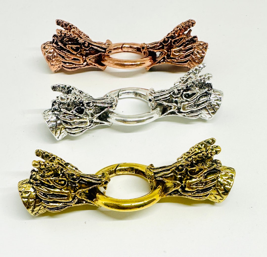 Dragon Head Clasp Perfect for Kumihimo, Leather and Beaded Ropes choose ...