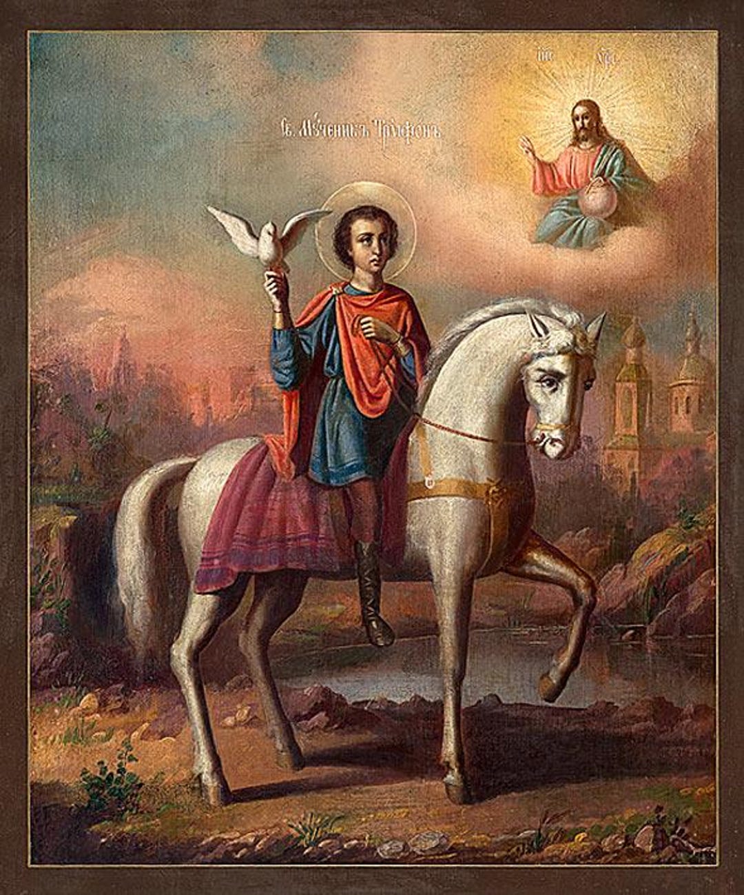 Handmade Mounted Icon | St Tryphon the Great-martyr and Holy ...