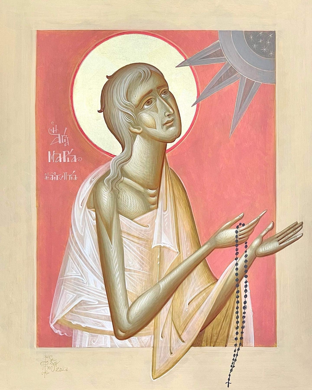 Handmade Mounted Icon | St Mary of Egypt - Etsy