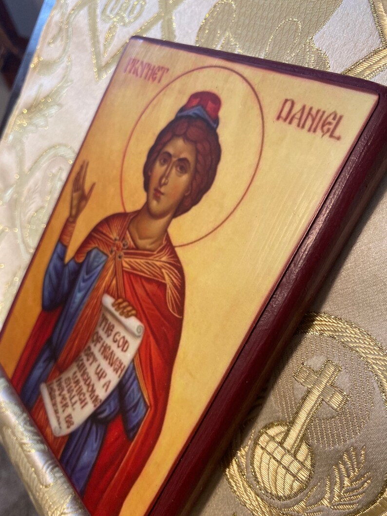 Handmade Mounted Icon Daniel the Prophet - Etsy
