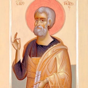 Handmade Mounted Icon | St Peter the Apostle. Apostle Peter - Etsy