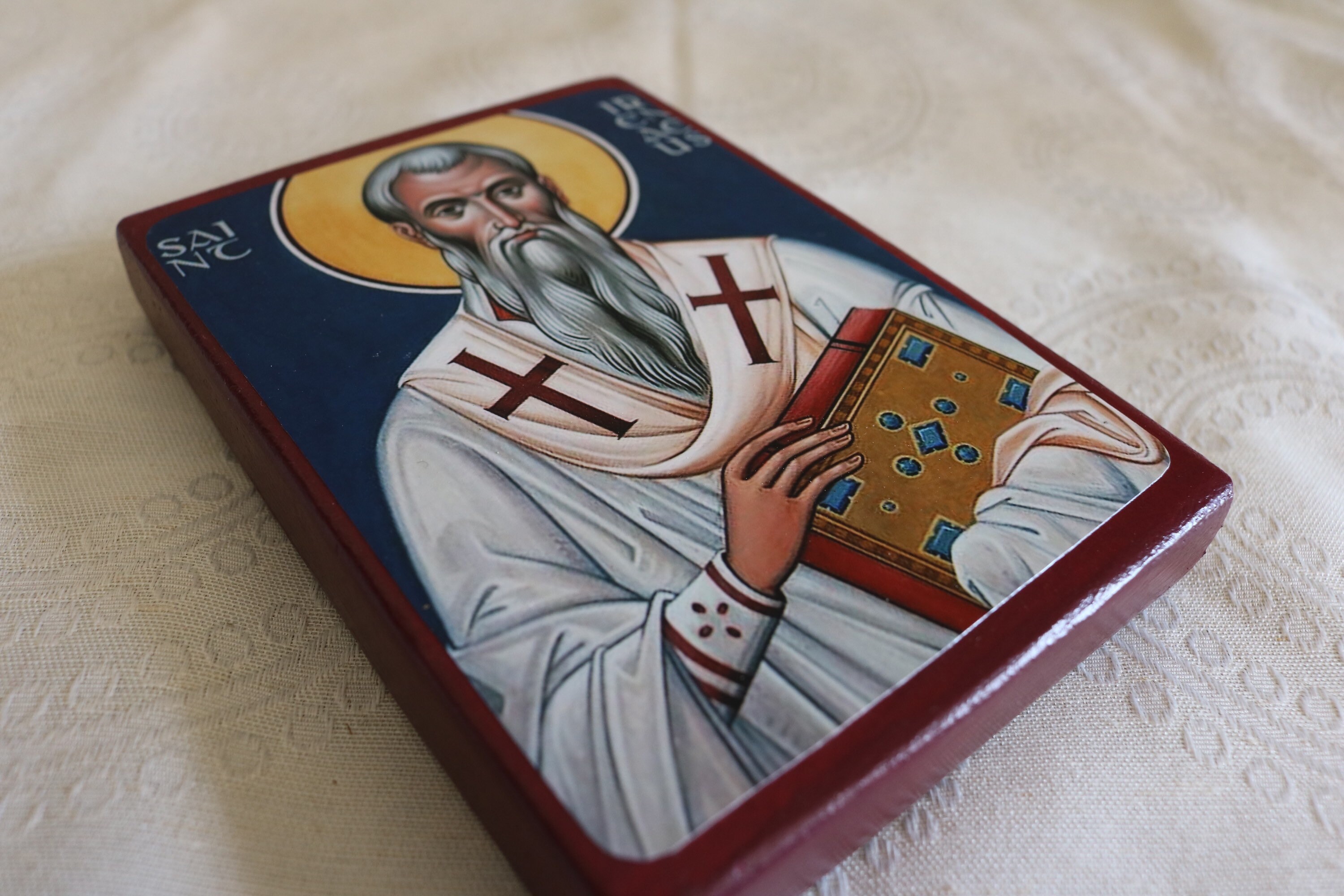 Handmade Mounted Icon | St Irenaeus of Lyons - Etsy