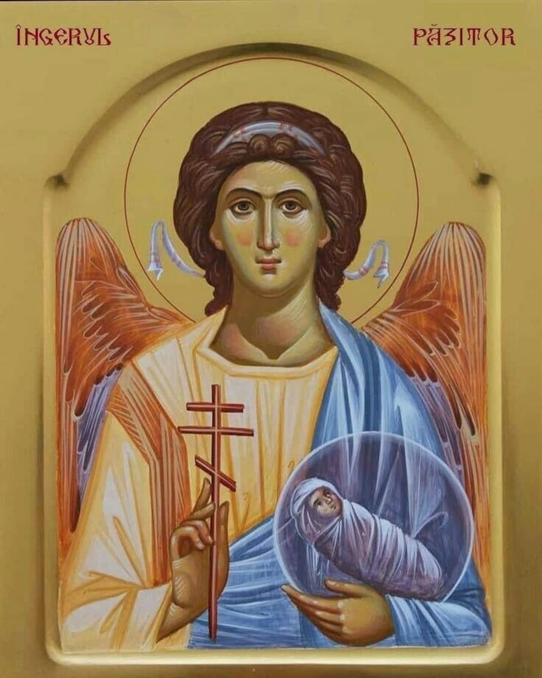 Handmade Mounted Icon | the Guardian Angel - Etsy