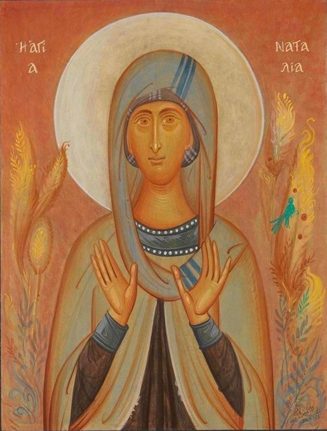 Handmade Mounted Icon | St Natalia. Sts Natalia and Adrian. - Etsy