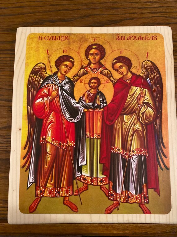 Archangels Michael Gabriel And Raphael Icon