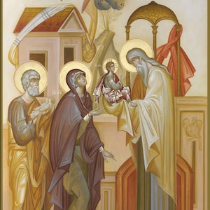 Handmade Mounted Icon | the Presentation of Christ to the Temple. St ...