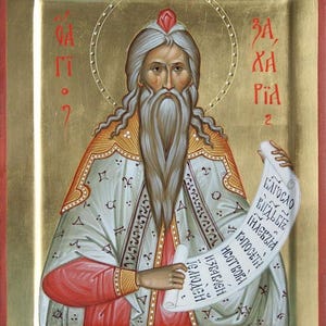 Handmade Mounted Icon | St Zacharias the Priest the Father of St John ...