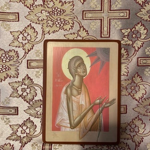 Handmade Mounted Icon | St Mary of Egypt - Etsy