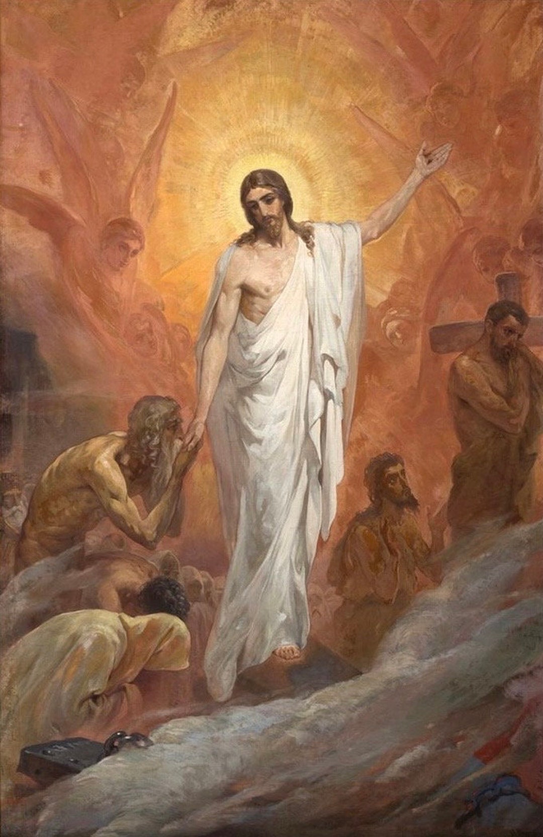 Handmade Mounted Icon | the Descent Into Hades. Holy Resurrection. Anastasis. Harrowing of Hell ...