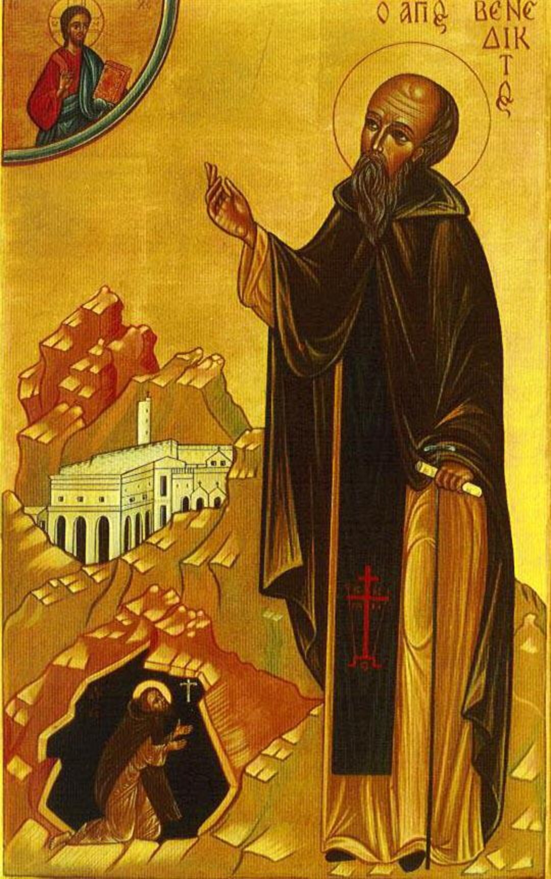 Handmade Mounted Icon | St Benedict of Nursia - Etsy