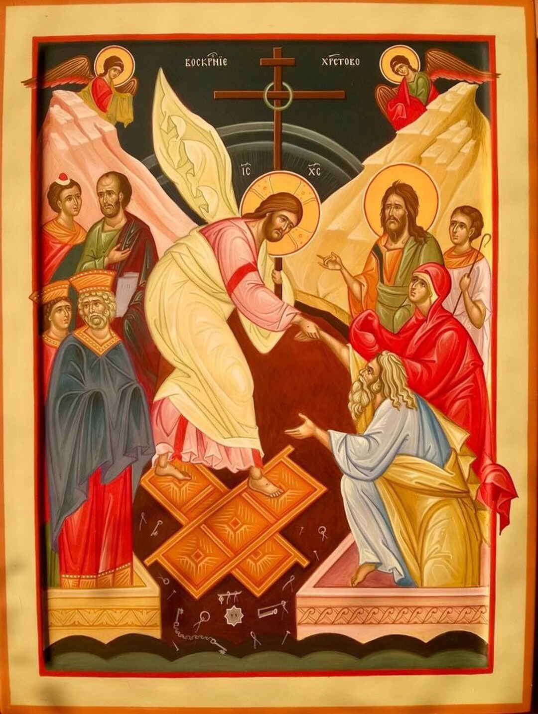 Handmade Mounted Icon | the Descent Into Hades. Holy Resurrection ...