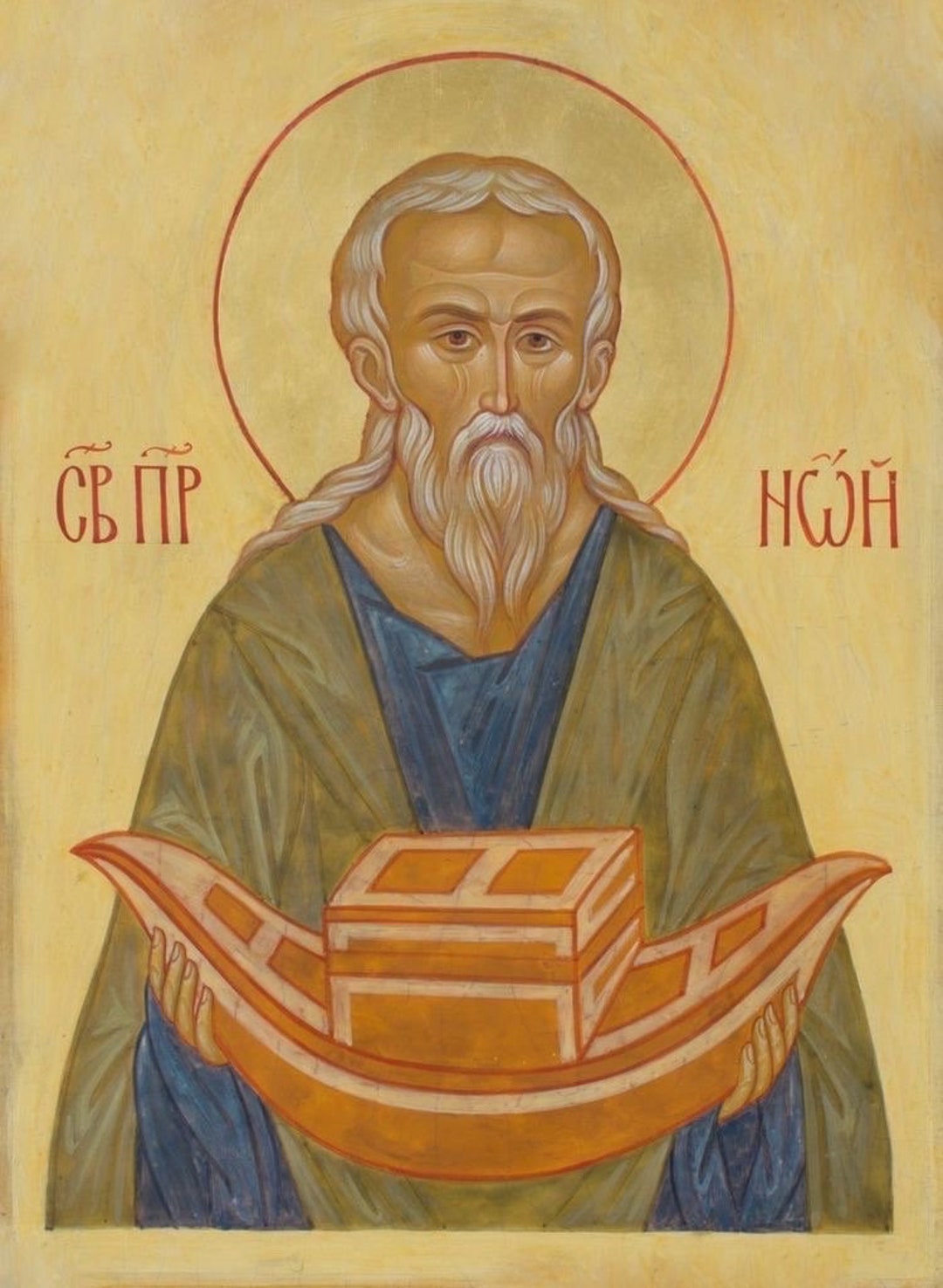 Handmade Mounted Icon | Noah the Righteous Patriarch - Etsy