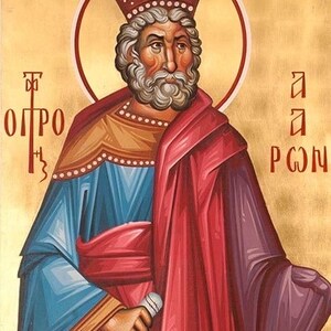 Handmade Mounted Icon | Aaron the Archpriest and Brother of Moses the ...