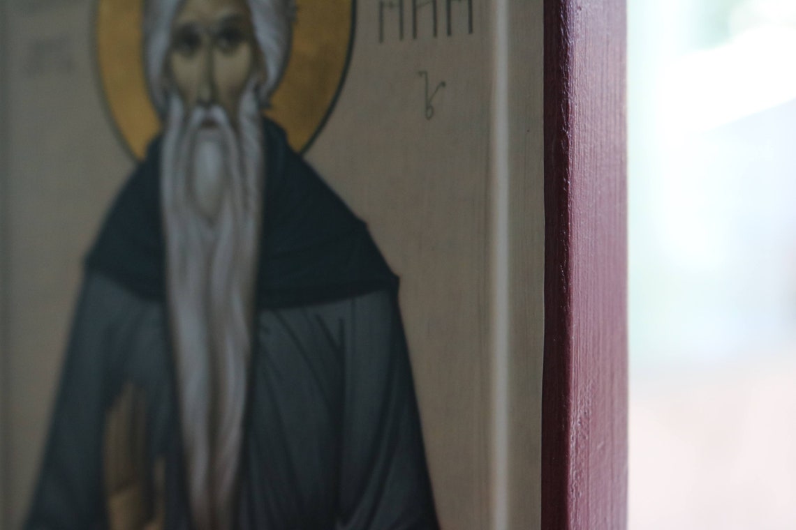 Handmade Mounted Icon St John Cassian Etsy