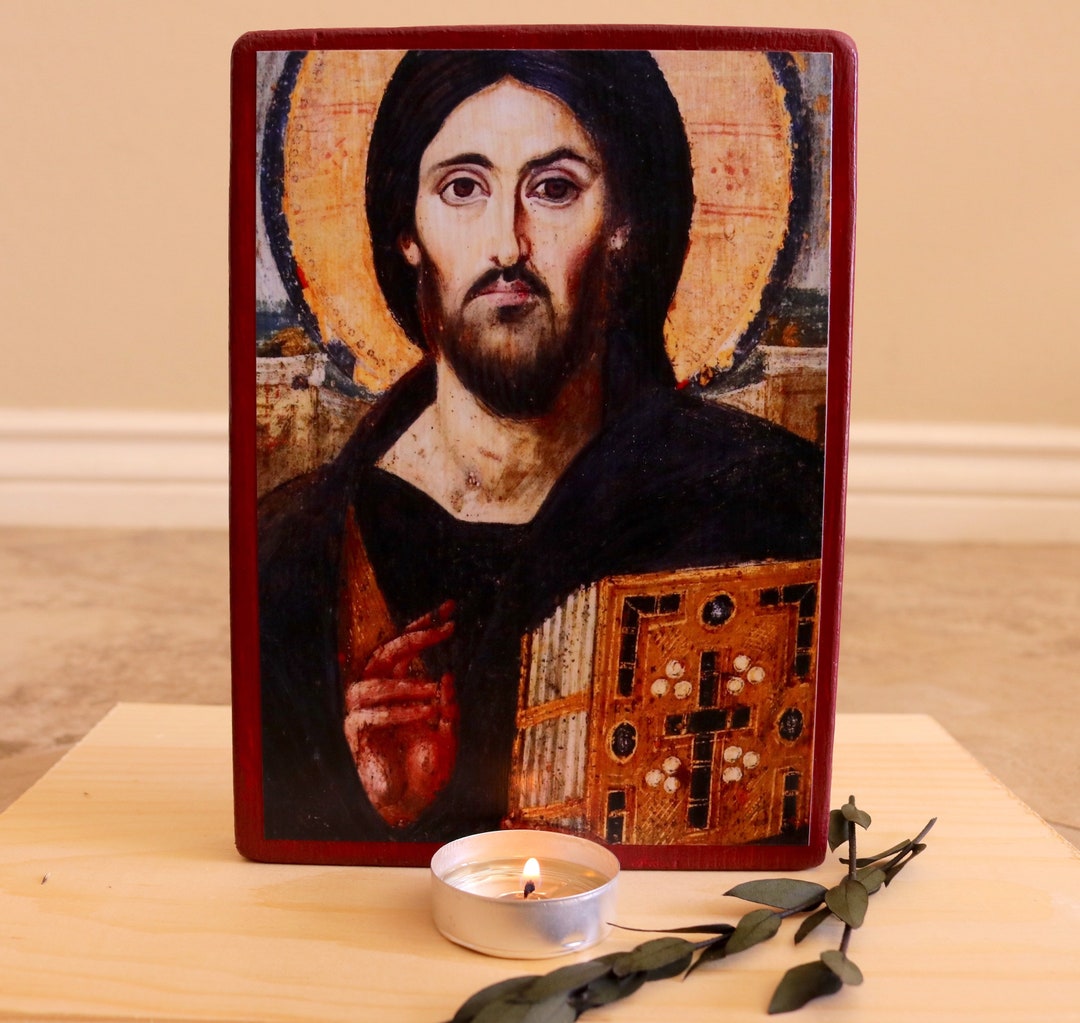 Handmade Mounted Icon | Jesus Christ the Pantocrator, Controller of ...