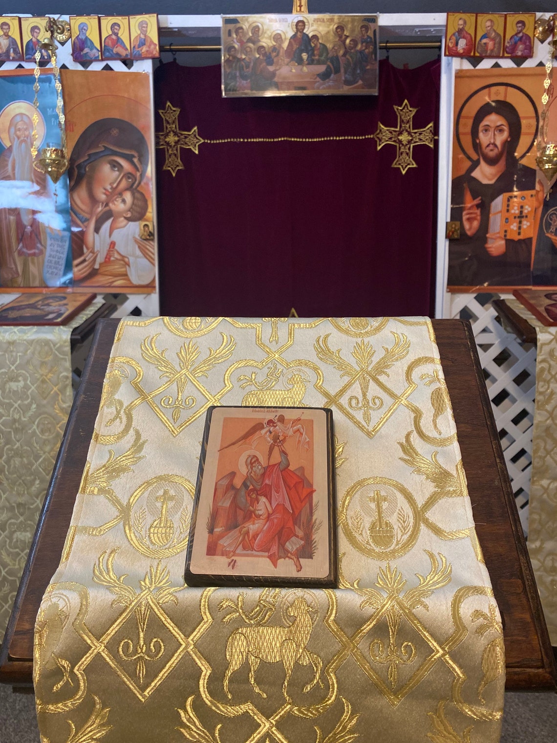 Handmade Mounted Icon Abraham's Sacrifice. Holy - Etsy