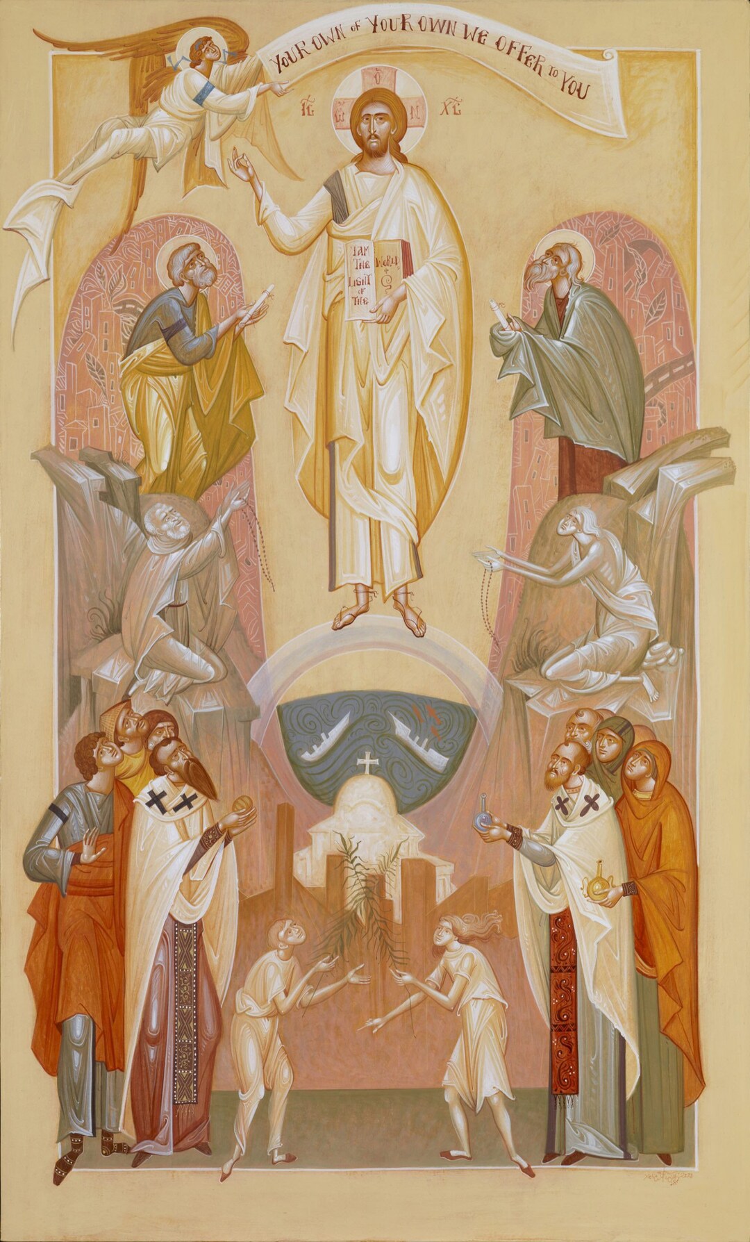 Handmade Mounted Icon | Jesus Christ the Light of the World - Etsy