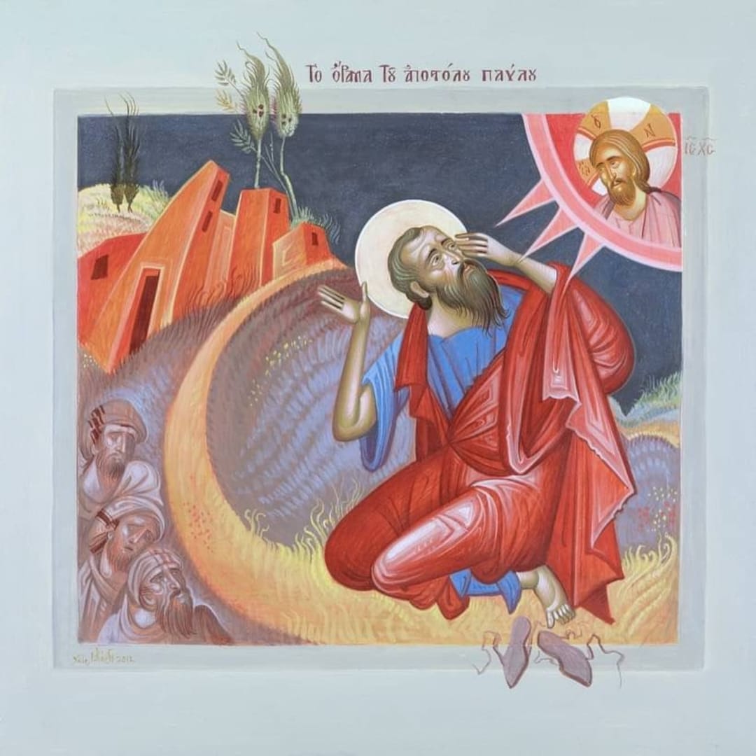 Handmade Mounted Icon | St Paul's Conversion. St Paul the Apostle ...