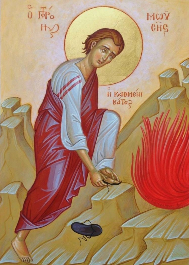 Handmade Mounted Icon Moses the Archprophet and the Burning - Etsy