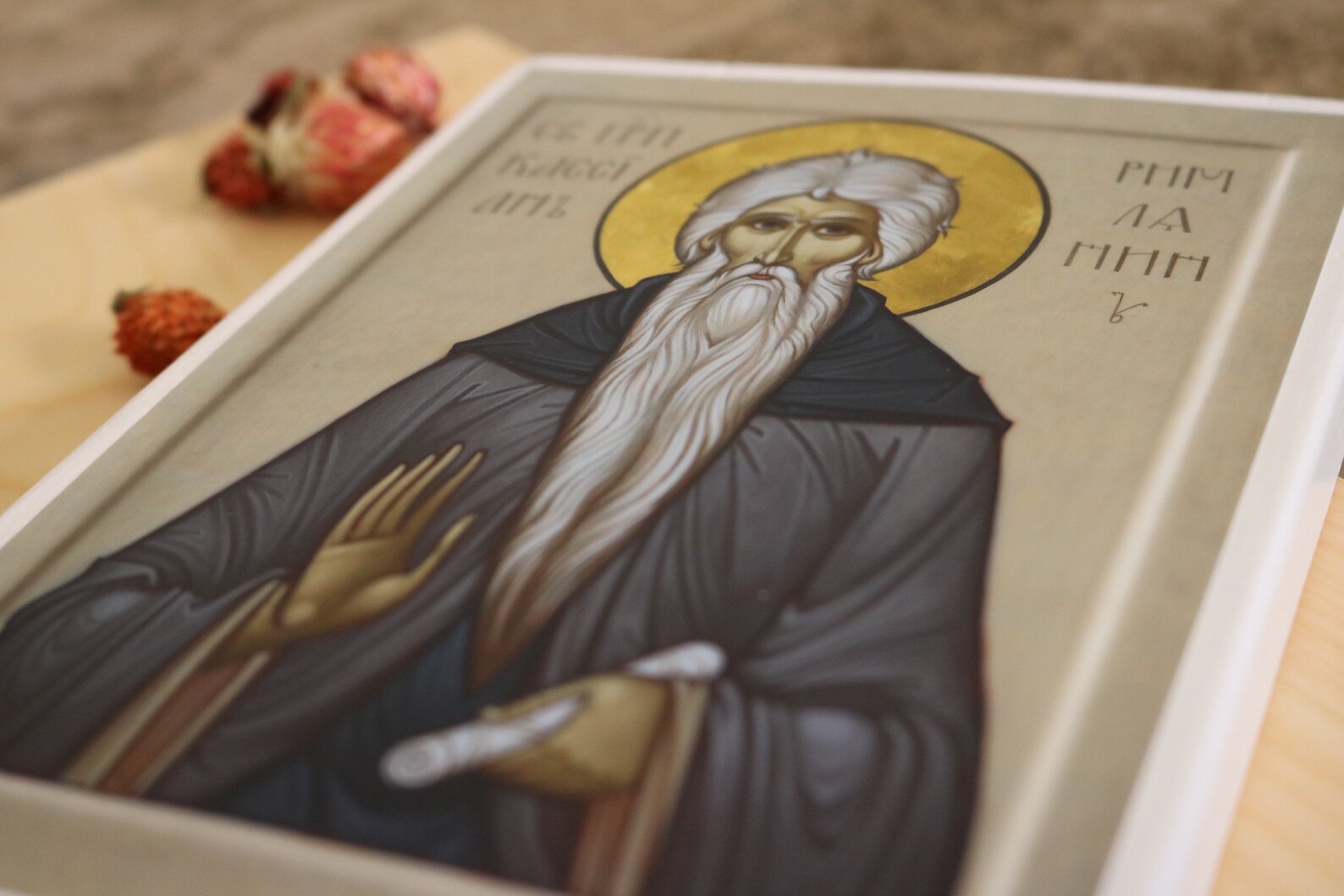 Handmade Mounted Icon. St John Cassian | Etsy