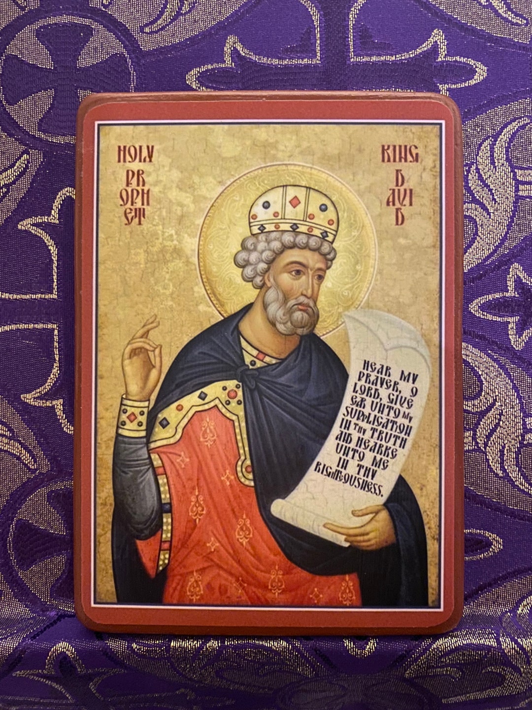 Handmade Mounted Icon | Holy Prophet and King David | Ancestor of Jesus ...