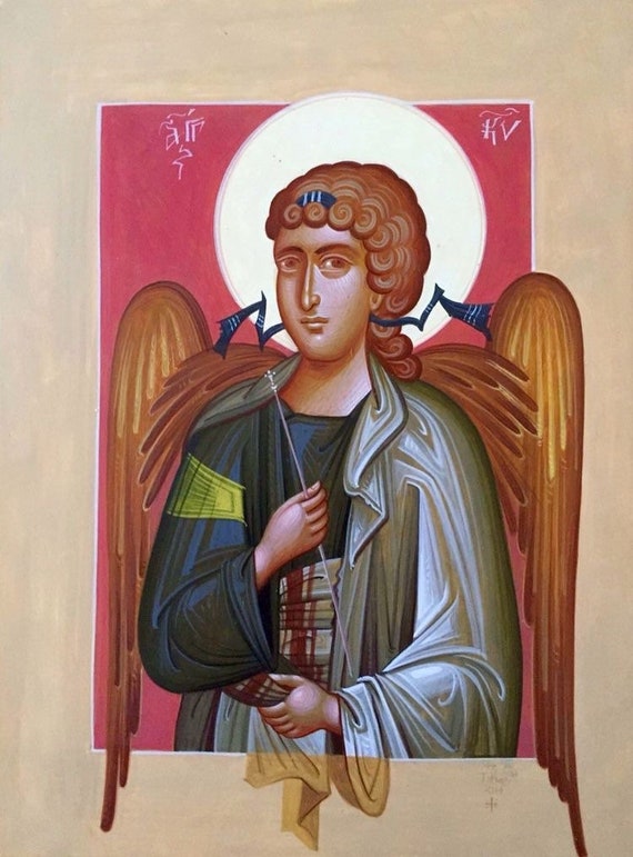 Handmade Mounted Icon the Angel of God. - Etsy