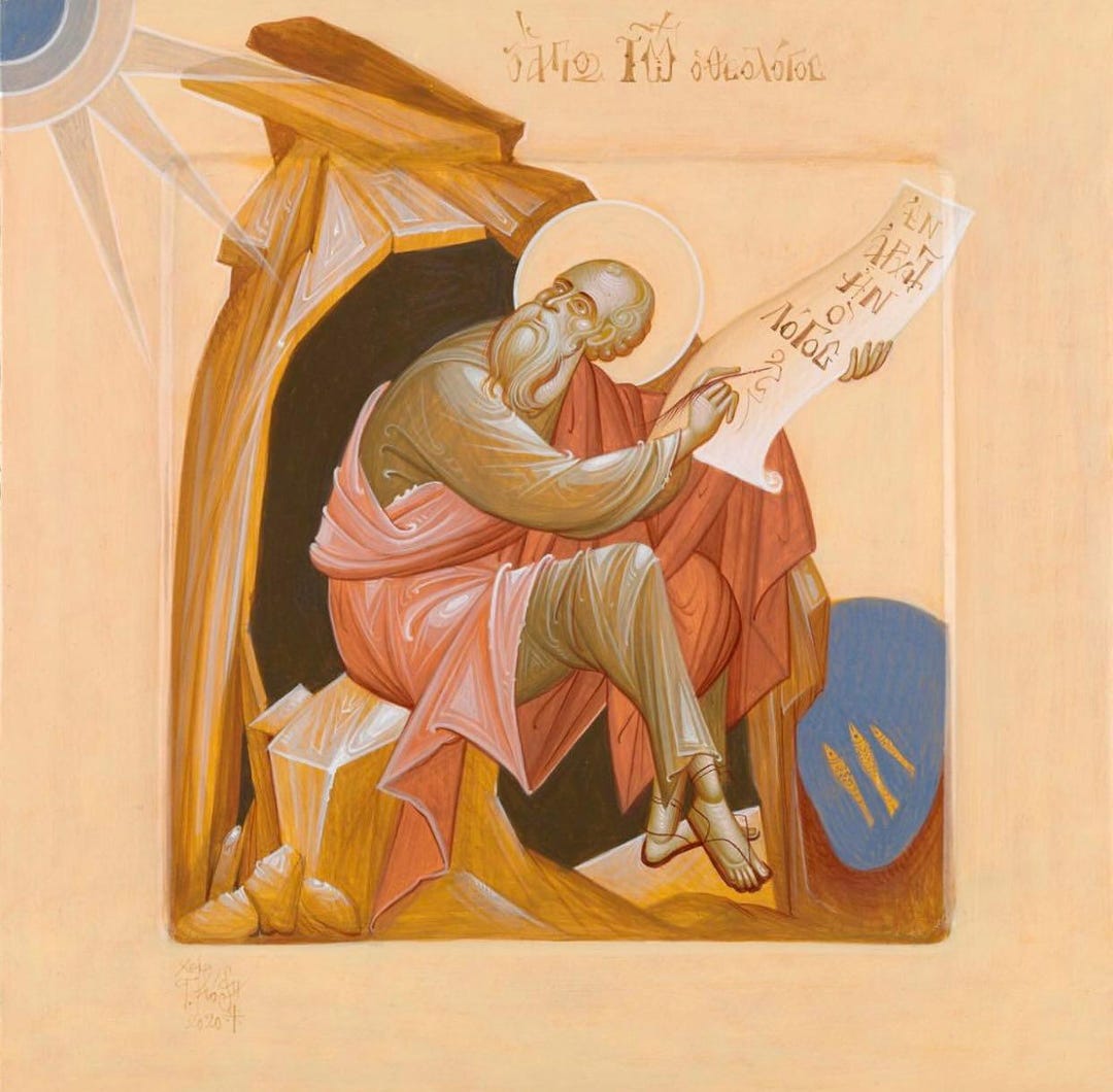 Handmade Mounted Icon | St John the Theologian St John the Beloved St ...