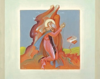 Handmade Mounted Icon the Two Disciples of Emmaus luke and Cleopas ...