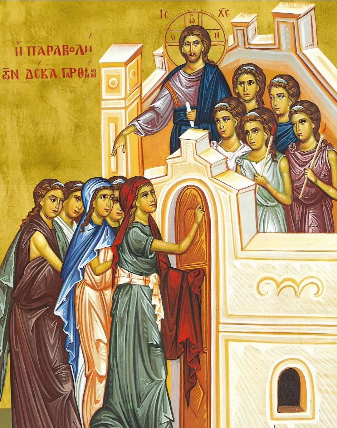 Handmade Mounted Icon | Parable of the Ten Virgins the Five Wise ...