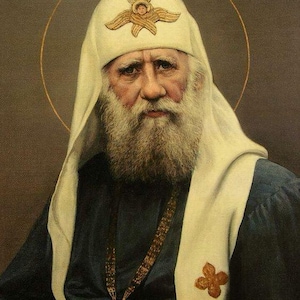 Handmade Mounted Icon | St Tikhon Patriarch of Moscow - Etsy