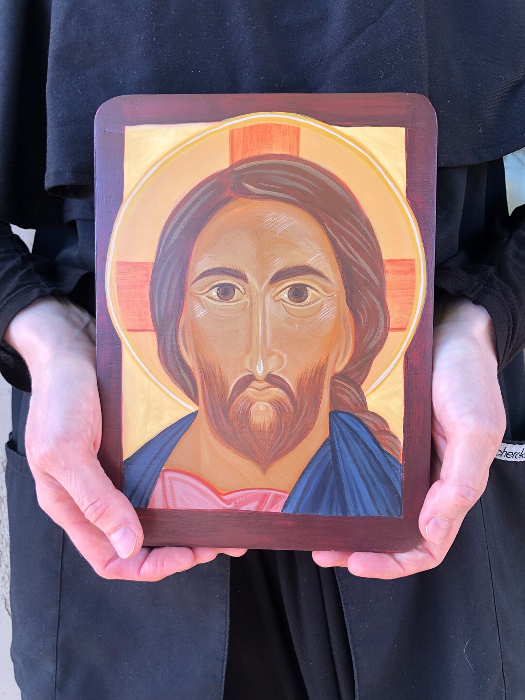 Hand-written Icon. Hand-painted Icon Jesus Christ the Saviour of the ...