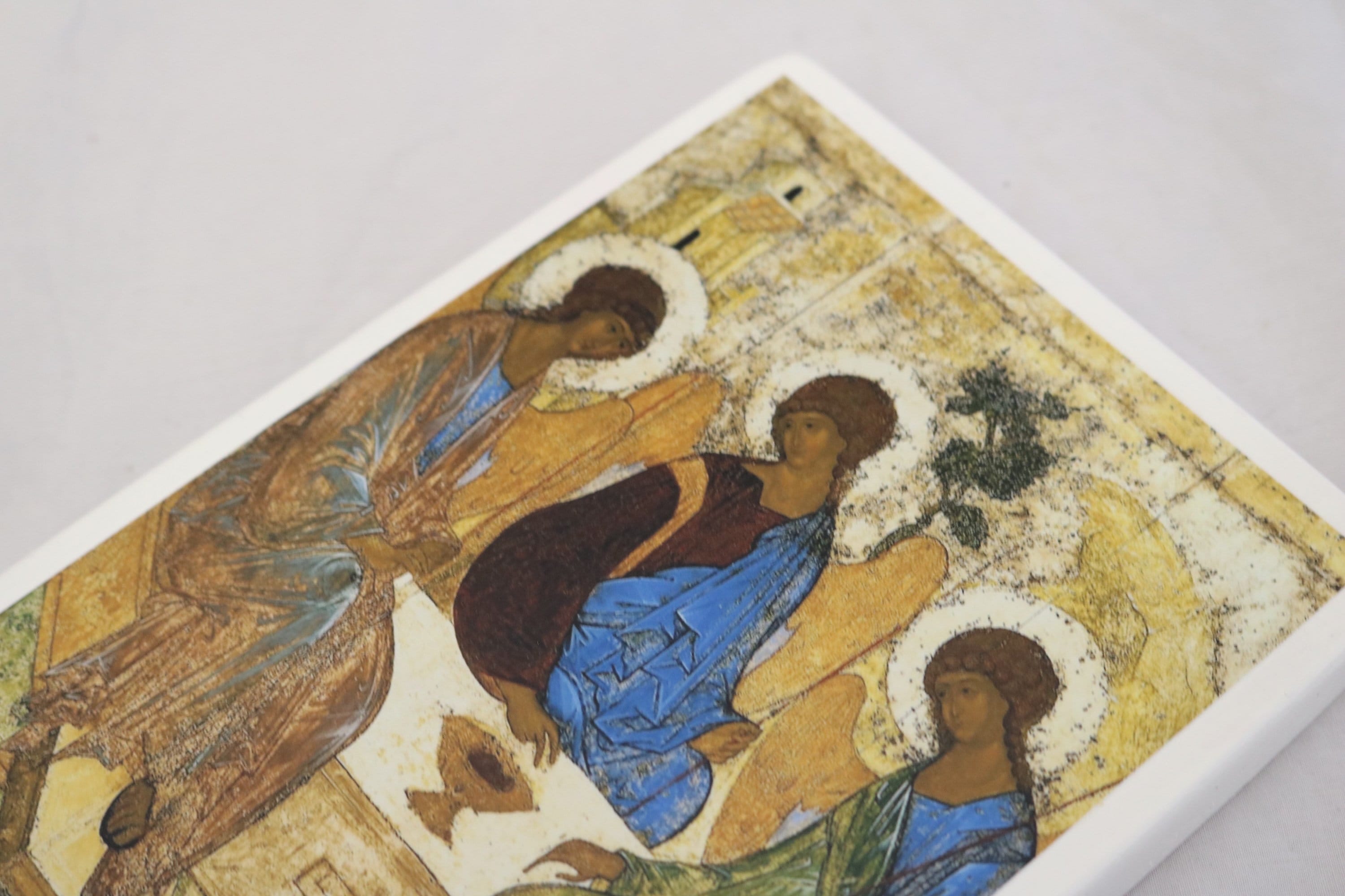 Handmade Mounted Icon | Andrei Rublev’s ‘hospitality of Abraham’ the ...