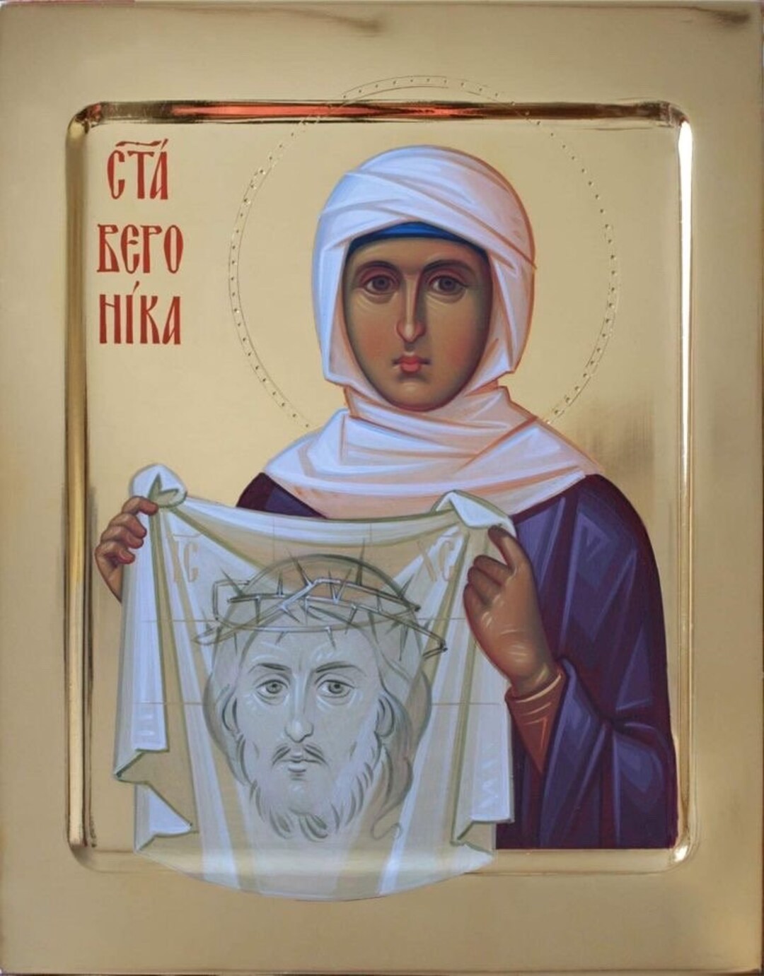 Handmade Mounted Icon | St Veronica and the Mandilion of Christ's Face ...